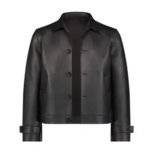 GEORGE PATRICK Bonded Leather Laser Cut Jacket