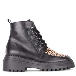 TERRY DE HAVILLAND Rita Festival Animal Print Boots - Black