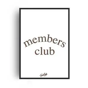 FANCLUB Neutrals Members Club Giclee Art Print - Brown