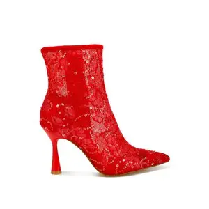 RAG & CO Sequin Lace Boots