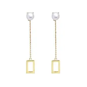 SHEIDA FARROKHI Rectangle Drop Earrings - Gold/yellow