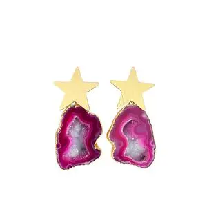 MAGPIE ROSE North Star Earrings - Pink