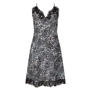 LISA THE LABEL Blossom Silk Slip Dress - Black