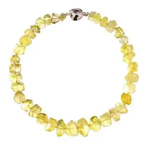 MINERALGEMS ✩ STUDIO Citrine Quartz Statement Necklace - Yellow
