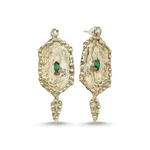 REIAN JEWELLERY Paris Emerald & Sterling Silver Earrings