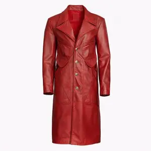 Men's Red Leather Coats
