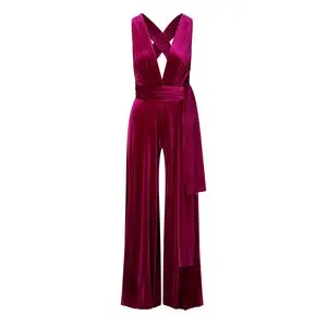 BEATRICE VON TRESCKOW Velvet Multiway Jumpsuit - Pink