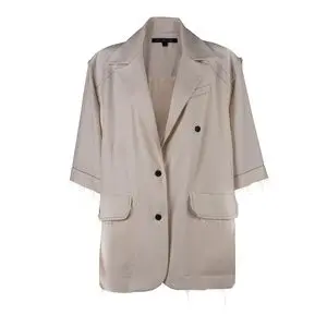 UNA BERZINA Oversized Jacket With Raw Hem