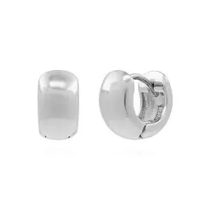 Côté Caché Mini Bold Huggie Hoop Earrings - Silver