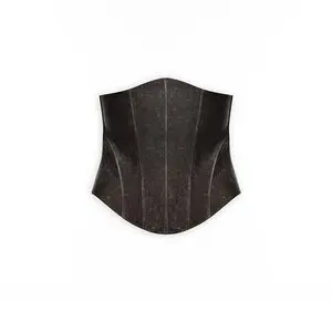 MAISON SEL Super Skinny Leather Corset - Black