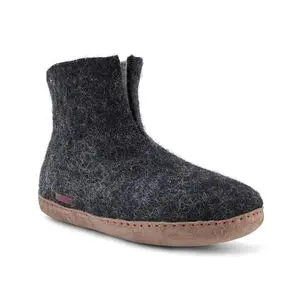 BETTERFELT High Wool Felt Slipper With Suede Sole - Black