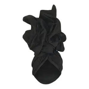 ROMER MILLINERY Xl Crescent Silk Shantung Turban - Black