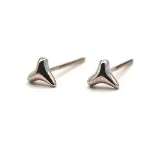 VICSTONENYC FINE JEWELRY Shark Tooth Stud Earrings - White