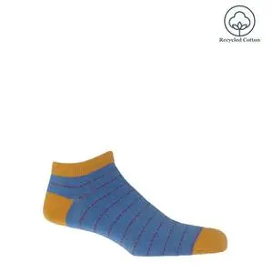 PEPER HAROW - MADE IN ENGLAND Dash Trainer Socks - Blue