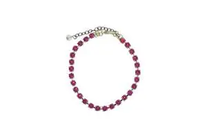 VICKISARGE Tennis Bracelet In Platinum - Pink