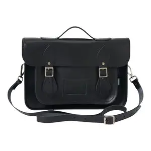 ZATCHELS Handmade Leather Backpack Satchel - Black