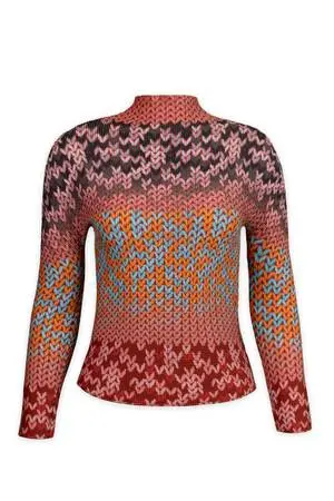 WILD COSMOS Sienna Bohemian Honeycomb Texture Top