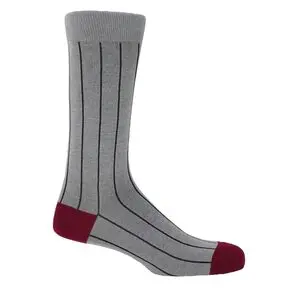 PEPER HAROW - MADE IN ENGLAND Ash Pin Stripe Dress Socks