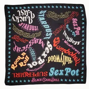 BLACK CAKE Say My Name Rock N' Roll Scarf Clothing - Black