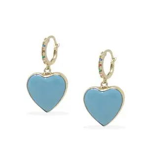 VINTOUCH ITALY Love Is A Rainbow Hoop Earrings - Gold/blue
