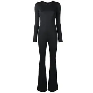 LIA ARAM Fitted Flared Jumpsuit - Black
