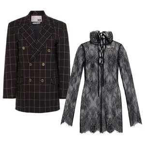 COME ON Allegro Jacket And Glenda Dress Outfit - Black