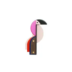GISSA BICALHO Toucan Acrylic Brooch - Pink