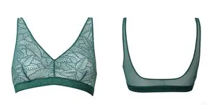BOTT LINGERIE Soft Lace Bralette La Teuf Midnight - Green