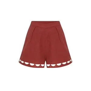 THISISU COLLECTION High-waisted Linen-blend Shorts