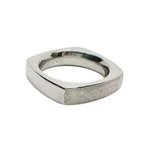 TG-JEWELLERY BY TAMARA GERVASIO Platinum Solid Square Band Ring