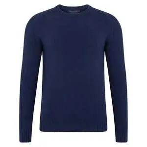 PAUL JAMES KNITWEAR Organic Cotton Alexander Crew Neck Jumper - Blue