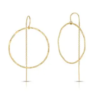 HEATHER HAWKINS Filigree Hoop Threader Earrings - Gold
