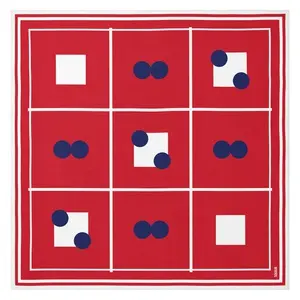 SQUAÏR Trame Square Silk Scarf - Red