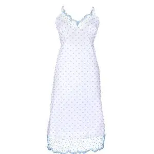LISA THE LABEL Côte D'azur Spot Tulle Slip Dress - Blue