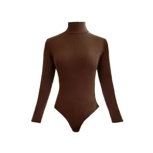 ATS THE LABEL Highneck Bodysuit - Brown