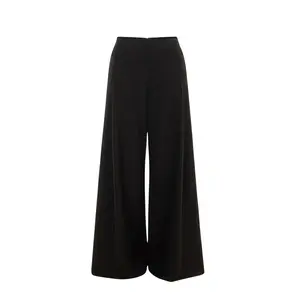 SAZHA High-waisted Wide-leg Pleated Trousers