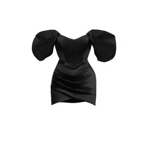 One Shoulder Puff Sleeve Mini Dresses