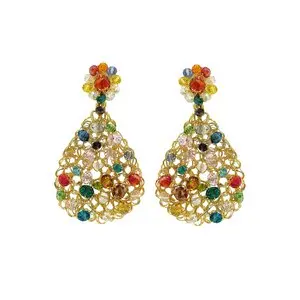 LAVISH BY TRICIA MILANEZE Handmade Crystal Teardrop Earrings
