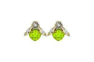 VICKISARGE Big Bee Earrings - Green
