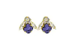 VICKISARGE Big Bee Earrings - Purple