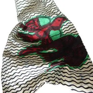 ROMER MILLINERY Twisturban In Batik And Bird Print - Blue/green