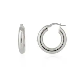 SPERO LONDON Chunky Hoop Earrings - Silver