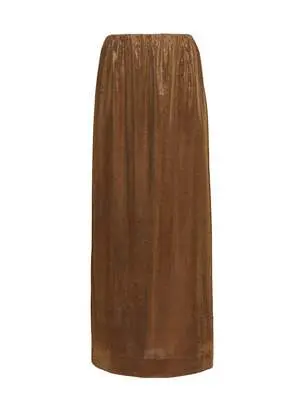 HELENE GALWAS Lamé Knit Heda Maxi Skirt