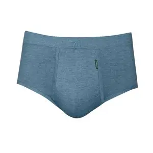 ZD ZERO DEFECTS Saturno Fly Front Brief – Natural Comfort Soy Fiber Color Denim - Blue