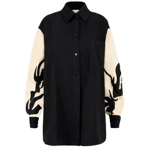 ALINA CERNATESCU Viscose Statement Shirt With Embroidery