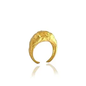 LINYA JEWELLERY Pary Amorphous Matte Oval Ring - Gold