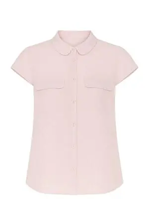 CONQUISTA Short Sleeve Poplin Blouse