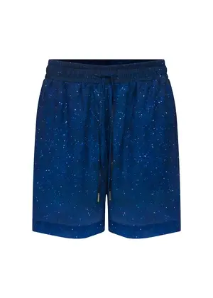JE TE VEUX Night Sky Printed Drawstring Shorts