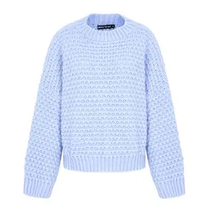 CARA & THE SKY Oversized Chunky Knit Jumper - Blue