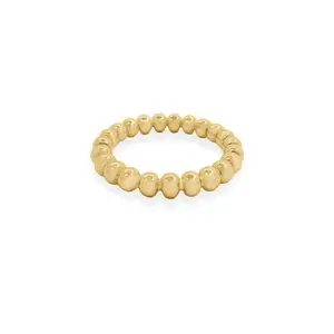 VIEA Amara Beaded Band Ring - Gold